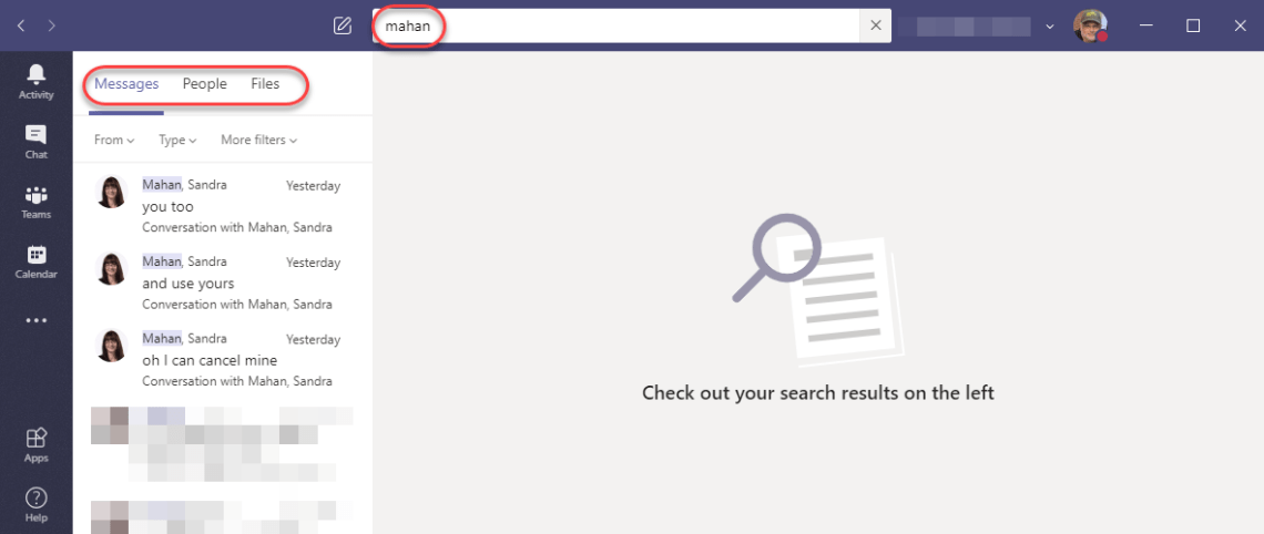 Searching in channels and chats for Microsoft Teams – One Minute Office ...