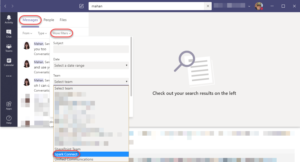 Searching in channels and chats for Microsoft Teams – One Minute Office Magic