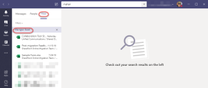 Searching in channels and chats for Microsoft Teams – One Minute Office ...