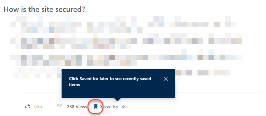 Saved For Later web part for SharePoint Online – One Minute Office Magic