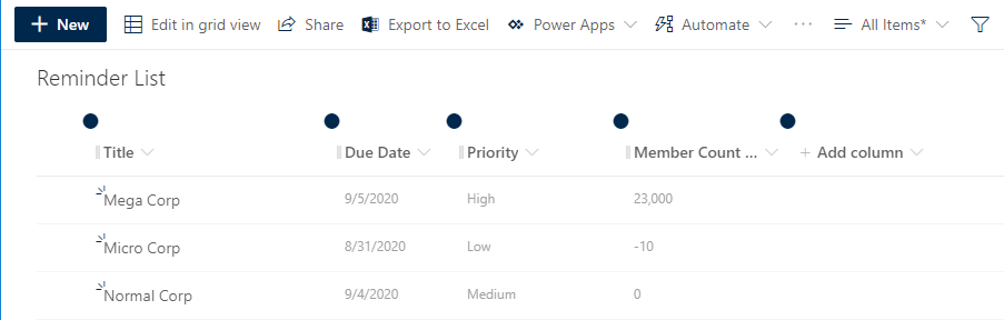 SharePoint Online List View formatting to make things pop… – One Minute ...