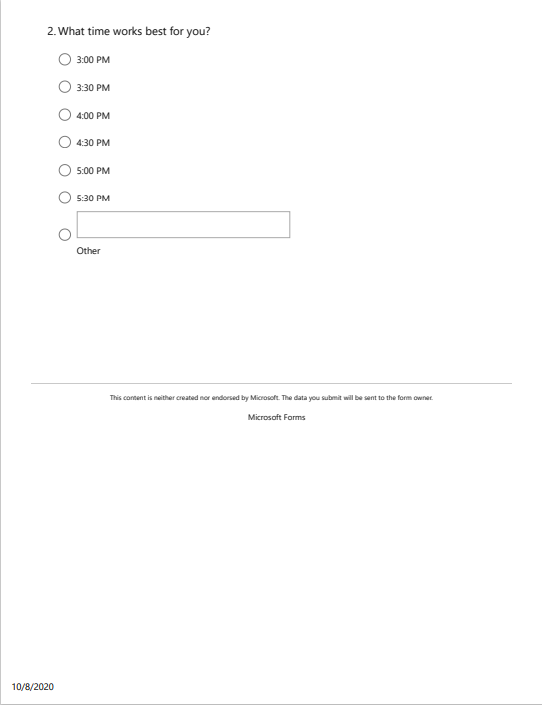 Printing a blank copy of your Microsoft Forms – One Minute Office Magic