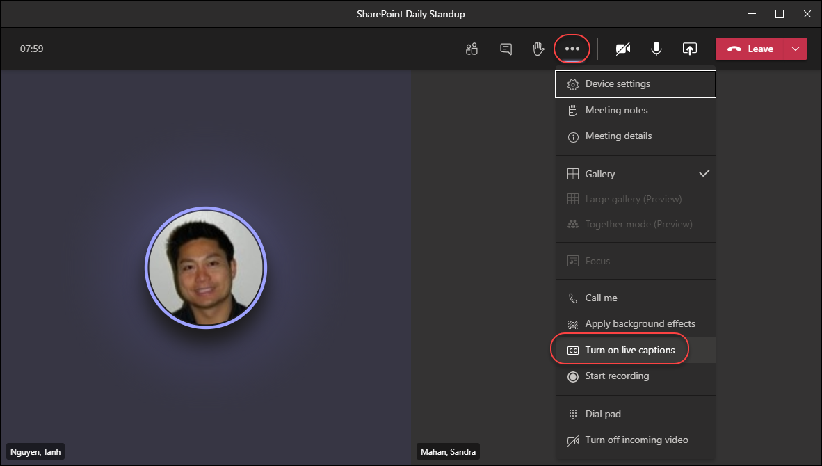 Using Live Captioning in a Microsoft Teams meeting – One Minute Office ...