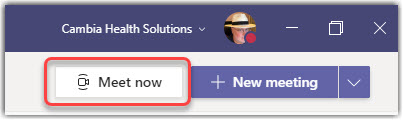 Starting an instant Microsoft Teams meeting with Outlook’s Meet Now ...