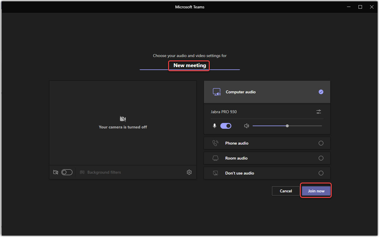 Starting an instant Microsoft Teams meeting with Outlook’s Meet Now ...