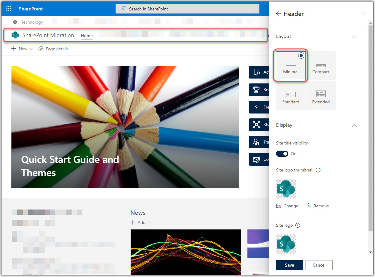 Changing the header layout in your SharePoint Online site – One Minute ...