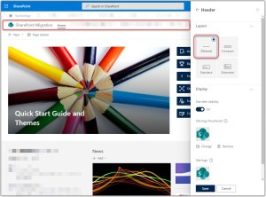 Changing the header layout in your SharePoint Online site – One Minute ...
