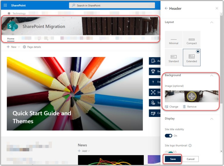 Changing the header layout in your SharePoint Online site – One Minute ...