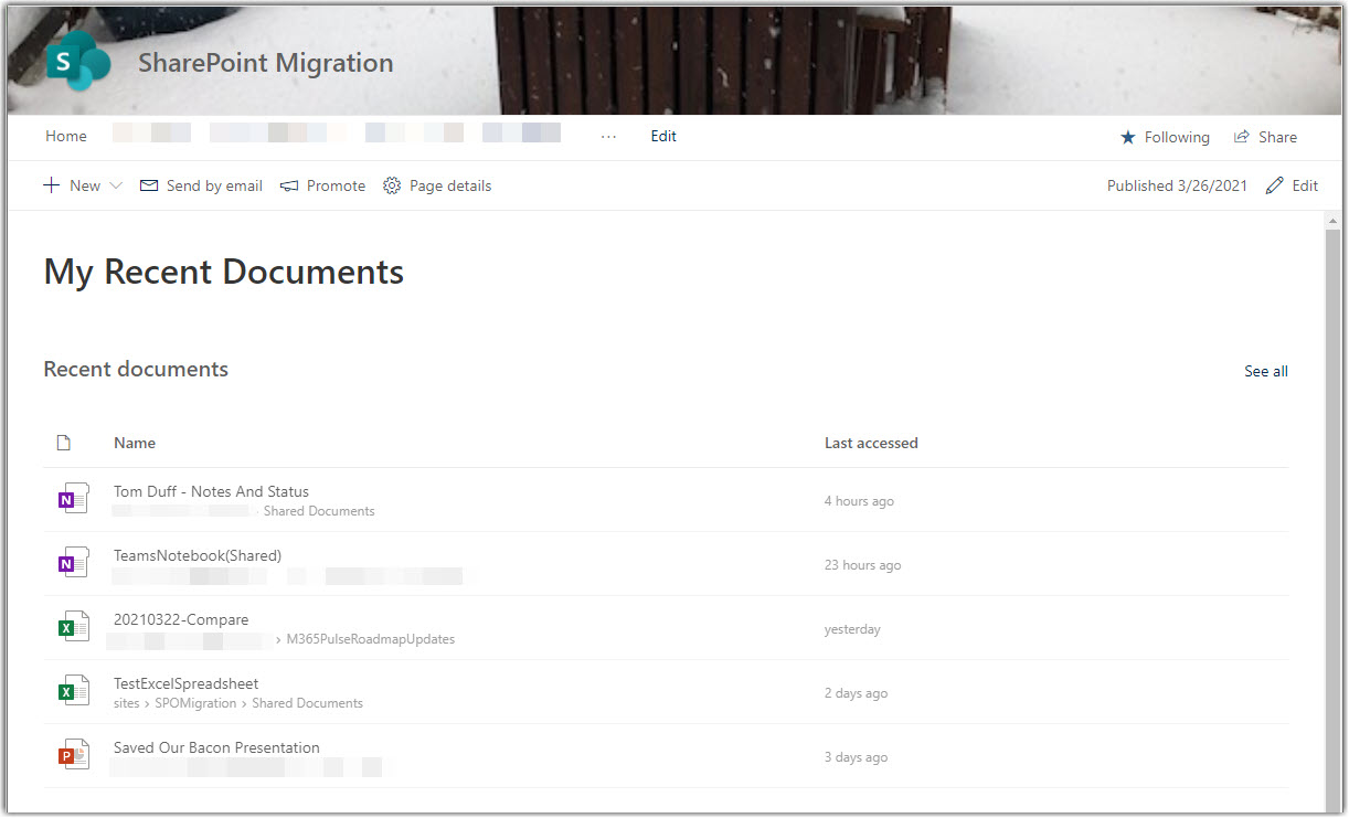 Using the Recent Documents web part in SharePoint Online – One Minute ...