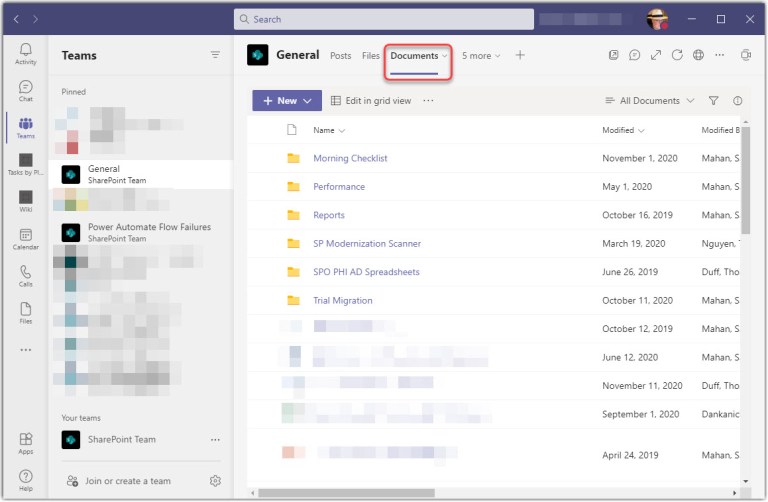 Using the Microsoft Teams SharePoint Tab to add pages, lists, or ...