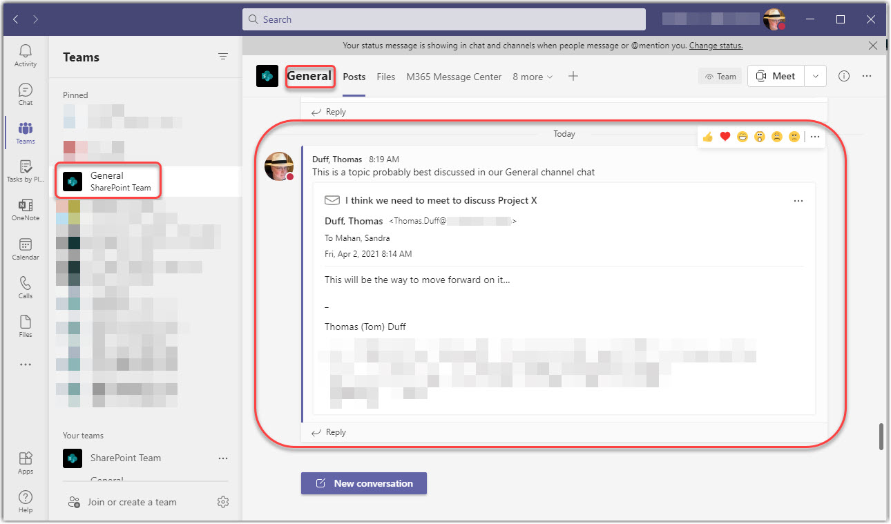 Sharing Emails to Microsoft Teams – One Minute Office Magic