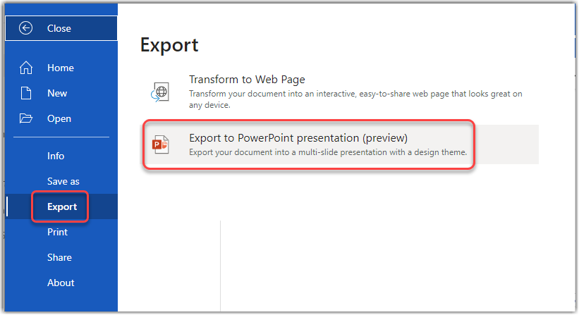 Generating a PowerPoint presentation from a Word document – One Minute ...