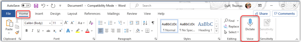 Dictation in Word and Outlook for Windows – One Minute Office Magic