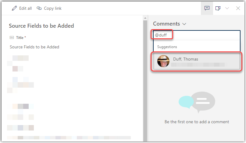 Using @mentions in Microsoft List comments – One Minute Office Magic