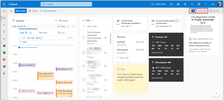 Using the Calendar Board in Outlook on the Web – One Minute Office Magic