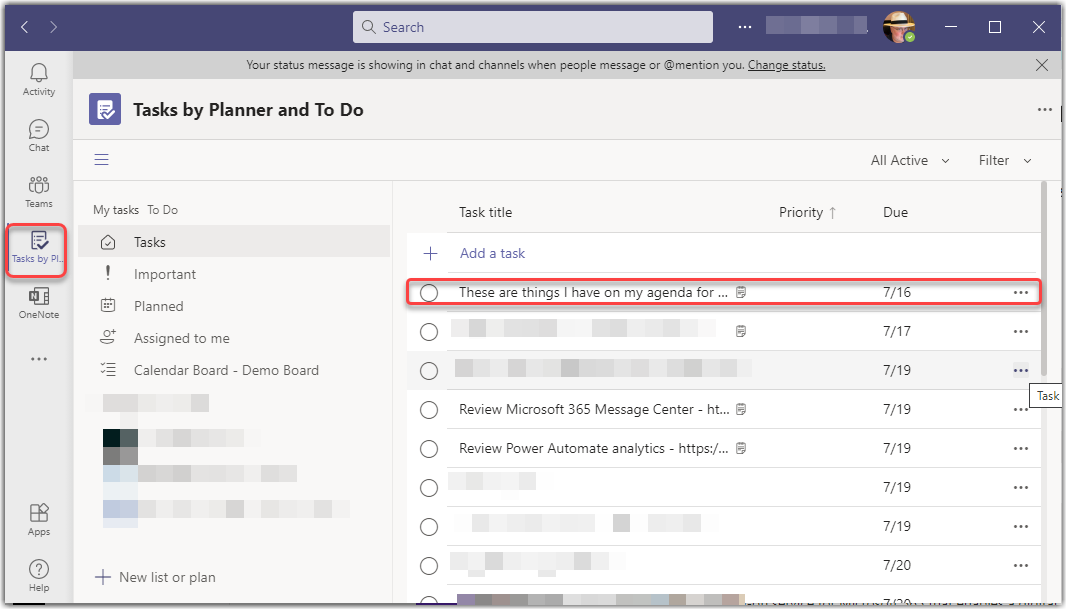 Adding Tasks from a Microsoft Teams chat or channel – One Minute Office ...