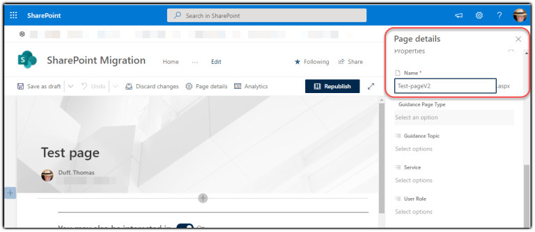 SharePoint Online Page Detail Editing – One Minute Office Magic