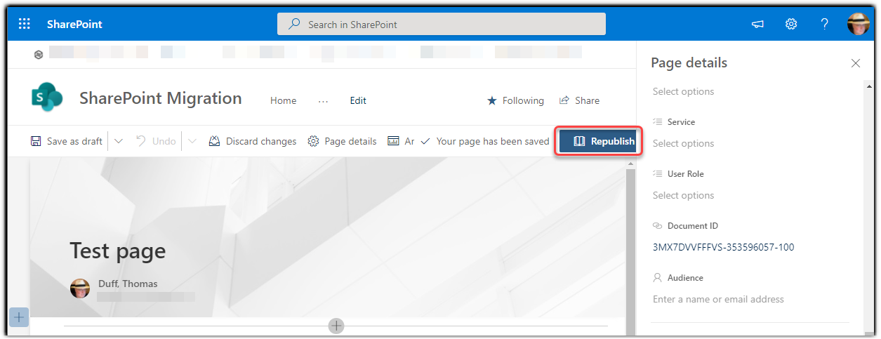 SharePoint Online Page Detail Editing – One Minute Office Magic