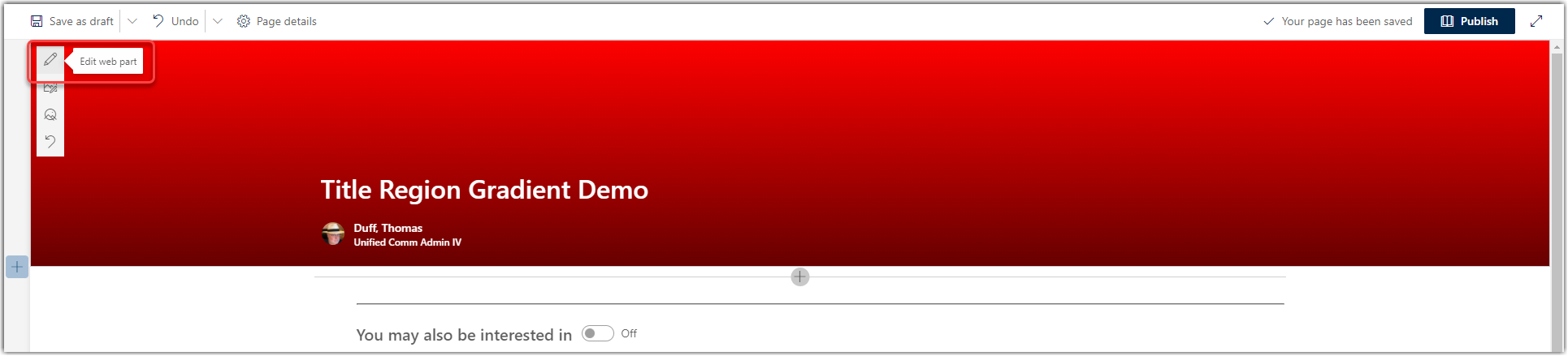 Changing the Title Region Gradient on SharePoint Online pages – One ...
