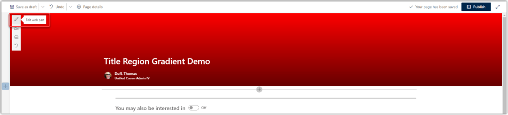 Changing the Title Region Gradient on SharePoint Online pages – One ...