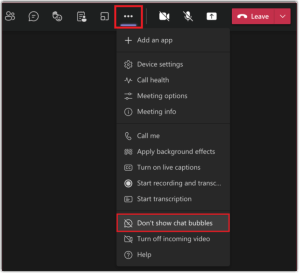 Chat bubbles in Microsoft Teams meetings – One Minute Office Magic