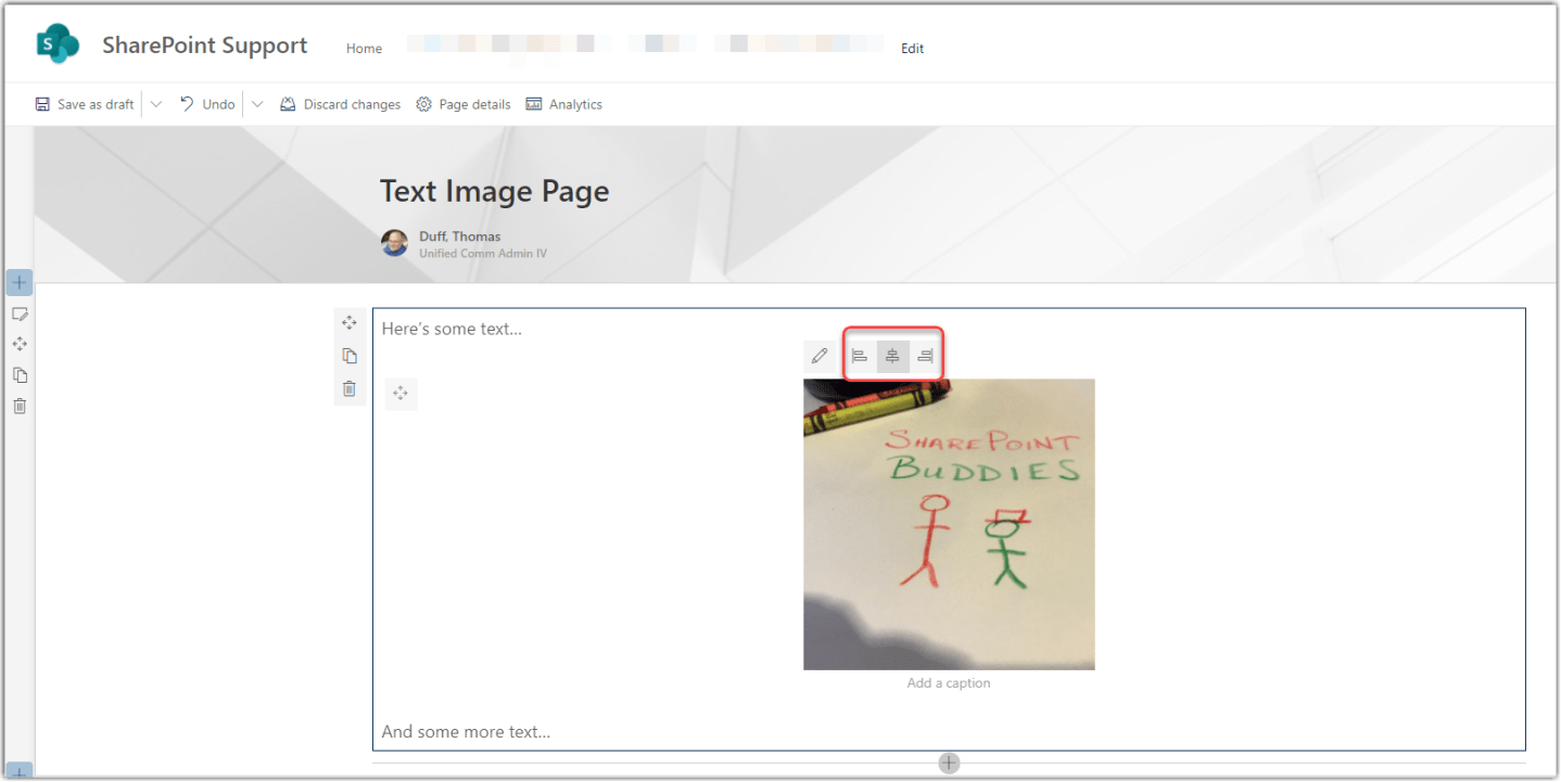 Adding text and images in a SharePoint Online text web part – One ...