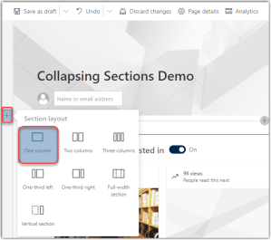 Adding Collapsible Sections on your modern SharePoint page – One Minute ...