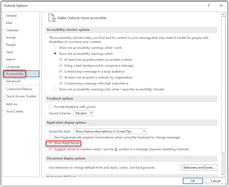 Using the Read Aloud feature in the Outlook client – One Minute Office ...