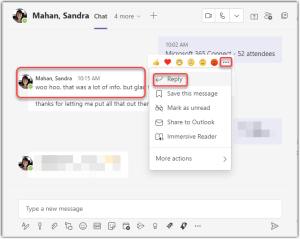 Reply to specific chat messages in Microsoft Teams – One Minute Office ...