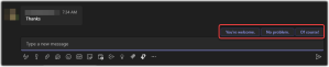 Auto-suggested replies in a Microsoft Teams chat – One Minute Office Magic
