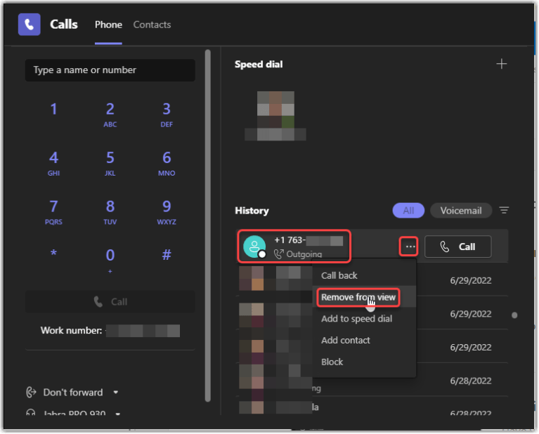 Remove Call History from Teams Calls – One Minute Office Magic
