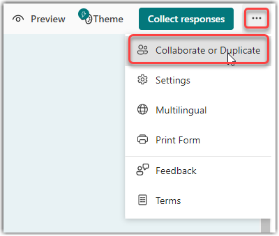 Splitting up the Collect Responses and Collaboration options in ...