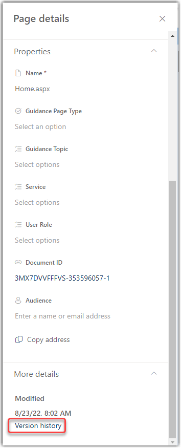 Using Page details for version history in SharePoint Online pages – One ...