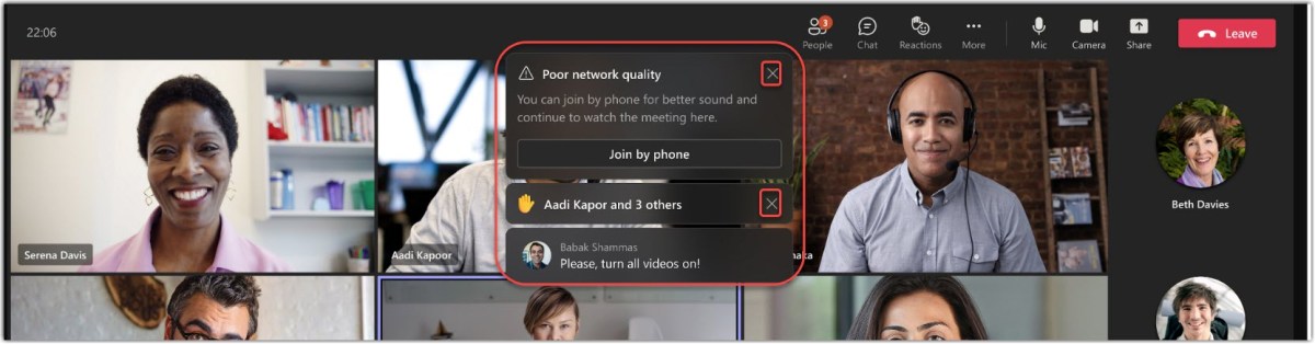Microsoft Teams: Usability Improvements to In-Meeting Notifications ...