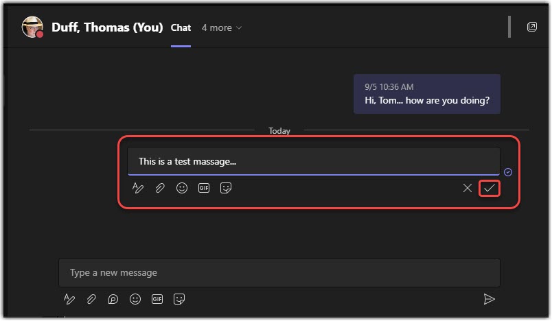 Editing your last Microsoft Teams chat message with the Up Arrow key – One Minute Office Magic