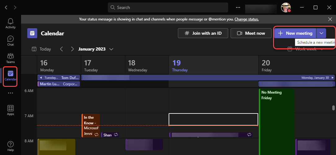 Microsoft Teams calendar pop-out screens – One Minute Office Magic