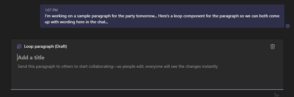Using Microsoft Loop components in a Microsoft Teams chat – One Minute ...