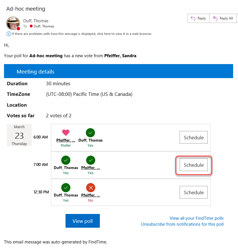 Find meeting times with Scheduling Polls in Outlook – One Minute Office ...