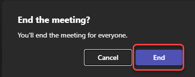 Ending a meeting in Microsoft Teams – One Minute Office Magic