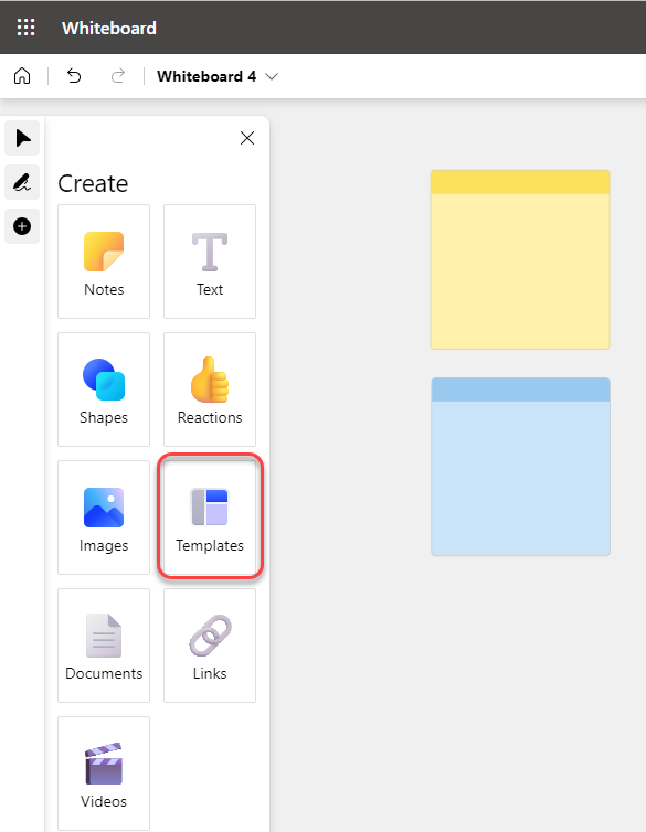 Creating and using your own templates in Microsoft Whiteboard – One ...