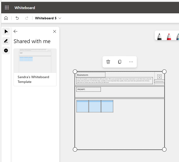 Creating and using your own templates in Microsoft Whiteboard – One ...