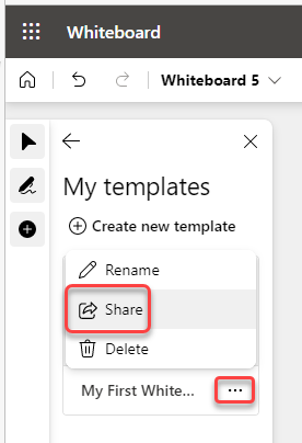 Creating and using your own templates in Microsoft Whiteboard – One ...