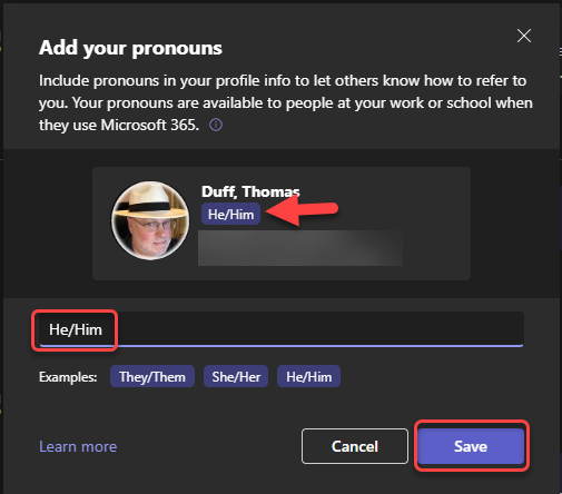 Adding Pronouns to your Microsoft 365 profile – One Minute Office Magic