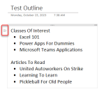 Collapsing outlines in OneNote – One Minute Office Magic
