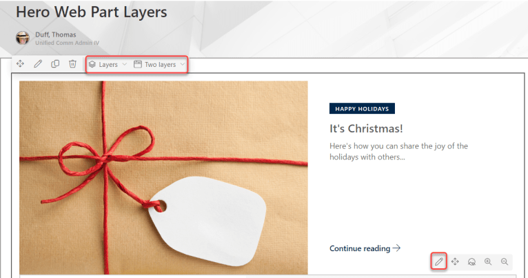 Using Layers in the Hero web part in SharePoint pages – One Minute ...