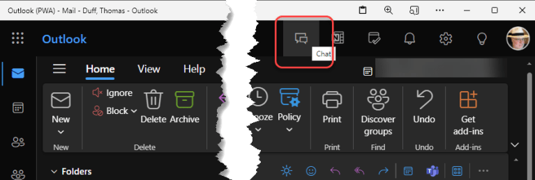 Using Chat from within Outlook on the web – One Minute Office Magic
