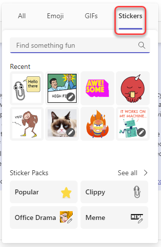 Using combined emojis, GIFs, and stickers in Microsoft Teams – One ...