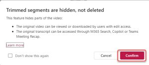Using the Trim function in Microsoft Stream – One Minute Office Magic
