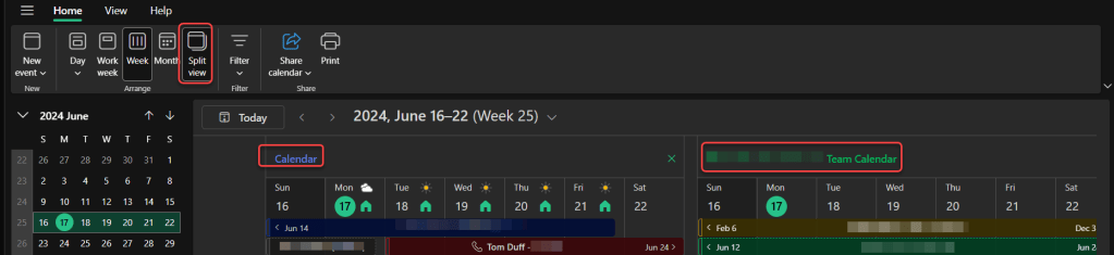 Using Split View on your Outlook on the web calendar – One Minute ...