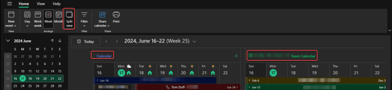 Using Split View on your Outlook on the web calendar – One Minute ...